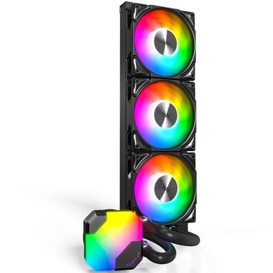 Promo COOLER FAN MONTECH HYPERFLOW 360 ARGB BLACK 360MM LIQUID AIO ...