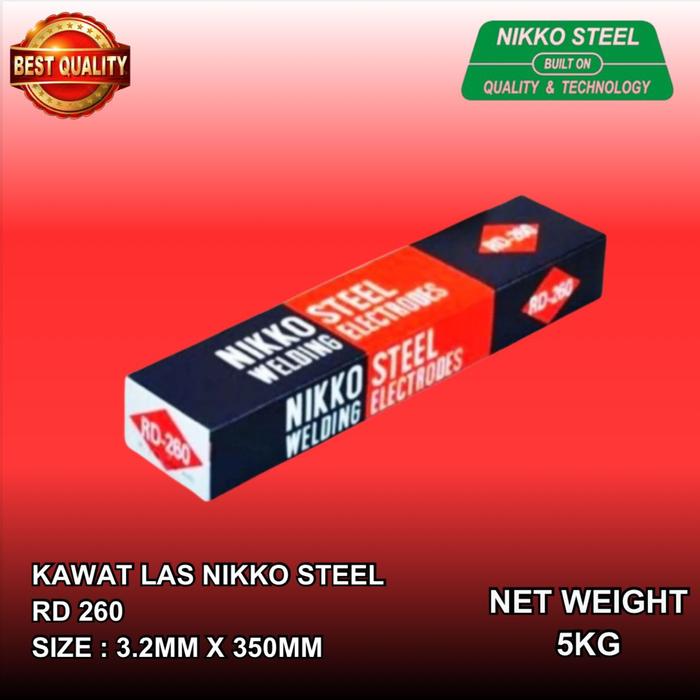 Jual Kawat Las Listrik / Elektroda Nikko RD 260 size 3,2x350mm(kemasan ...