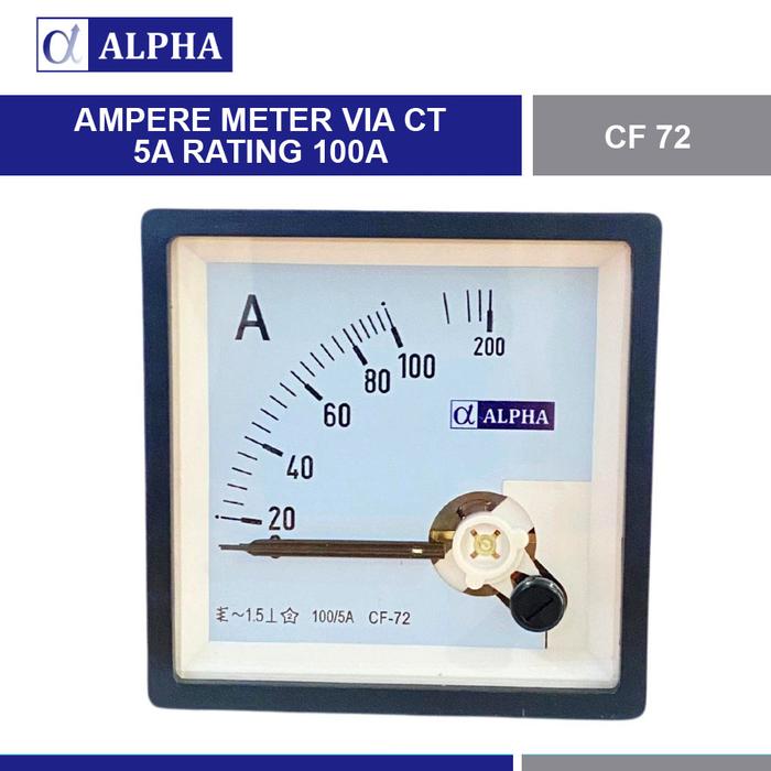 Jual CF 72 Ampere Meter Via CT .../5A Rating 100A Alpha - Jakarta Pusat - Alpha Electrical ...