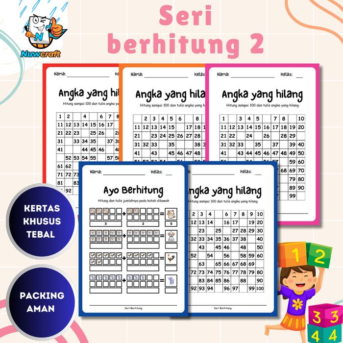 Jual Nuwcraft - Worksheet - Seri berhitung 2 - Activity Worksheet Anak ...