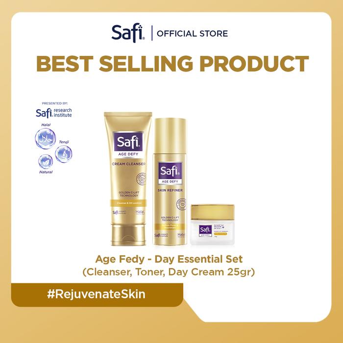 Jual SAFI - Age Defy - Day Essential Set (Cleanser, Toner, Day Cream ...