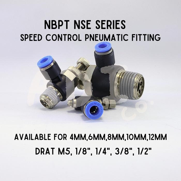 Jual NBPT NSE Speed Control 4mm 6mm 8mm 10mm 12mm Fitting Pneumatic ...