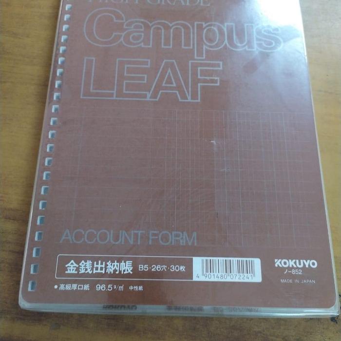 Jual Kokuyo Campus Loose Leaf 852 - Account Form - B5 - 26 Holes - 30 ...
