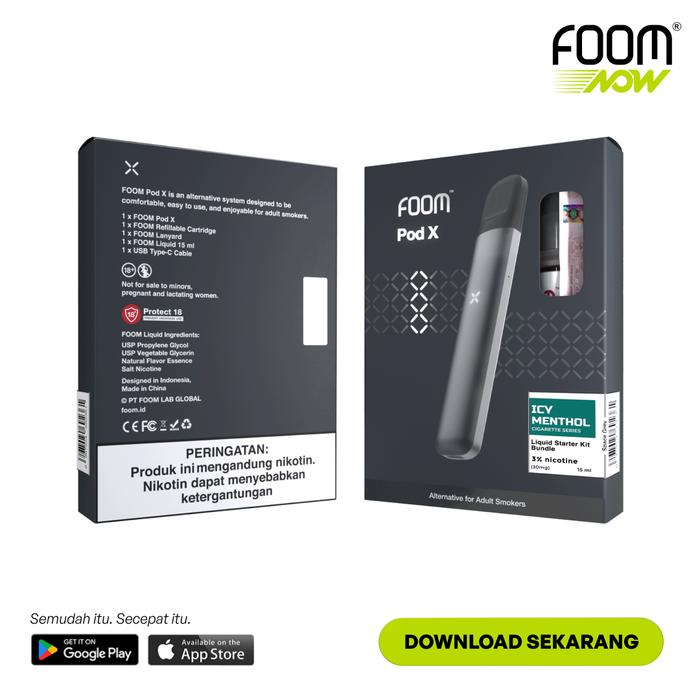 Jual FOOM POD X BUNDLING LIQUID (SPACE GRAY ICY MENTHOL 15ML) - Jakarta ...