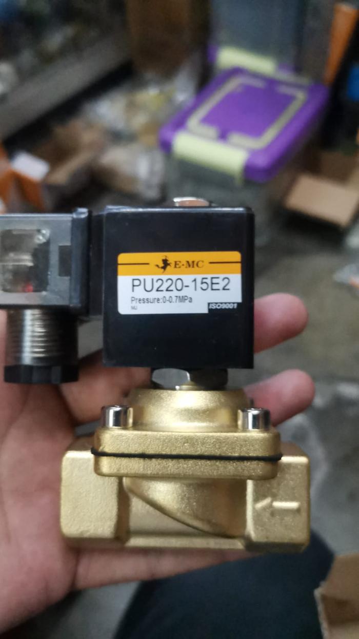 Jual Selenoid valve EMC PU220-15E2 1/2 inch 220 volt AC /EMC PU Series ...