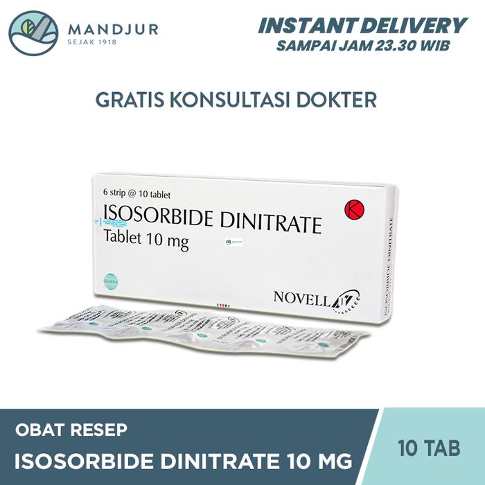 Jual Isosorbide Dinitrate 10 Mg Strip 10 Tablet / Obat Jantung ...