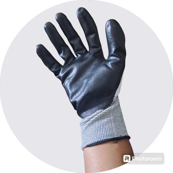 Jual Sarung Tangan Karet Palm Fit NBR Putih Hitam Merk Gekko Grip Anti ...