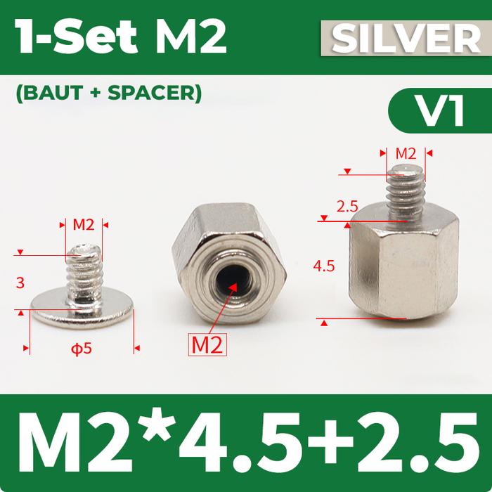 Jual Baut SSD M.2 SATA NVMe SSD M2 NVME Screw Sekrup Mur Stainless ...