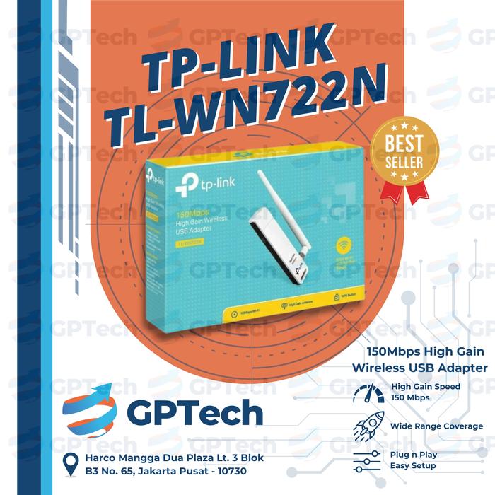 Jual TP-LINK TL-WN722N High Gain Wireless USB Adapter - Jakarta Pusat ...
