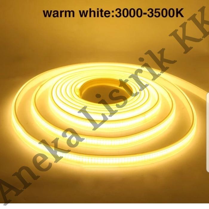 Jual LAMPU LED STRIP COB 220V 100M FLEXIBLE OUTDOOR PUTIH 6500K NATURAL ...