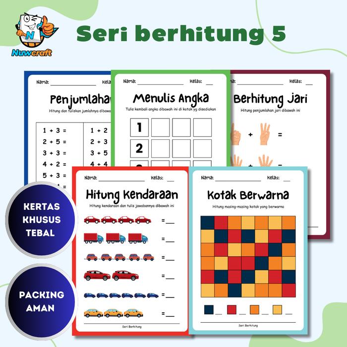 Promo Nuwcraft - Worksheet - Seri berhitung 5 - Activity Worksheet Anak ...