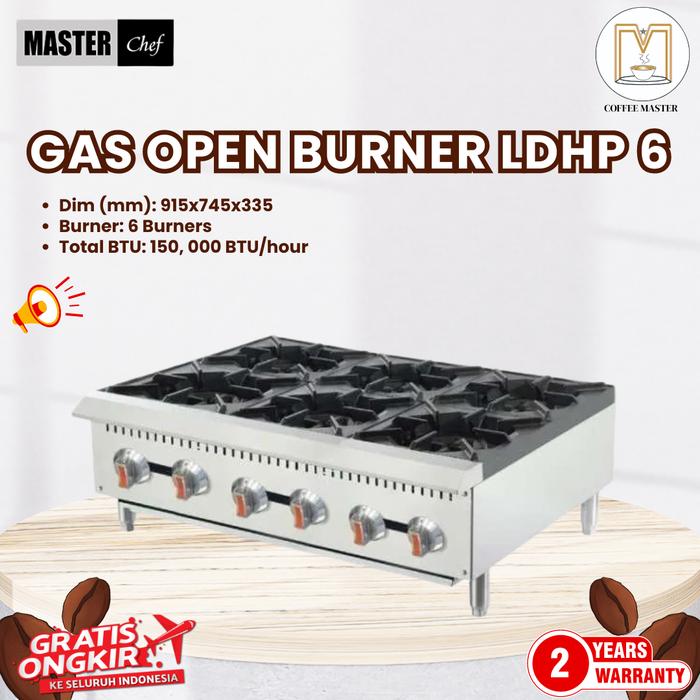 Jual Masterchef Gas Open Burner LDHP 6 Kompor Gas 6 Tungku - Jakarta ...