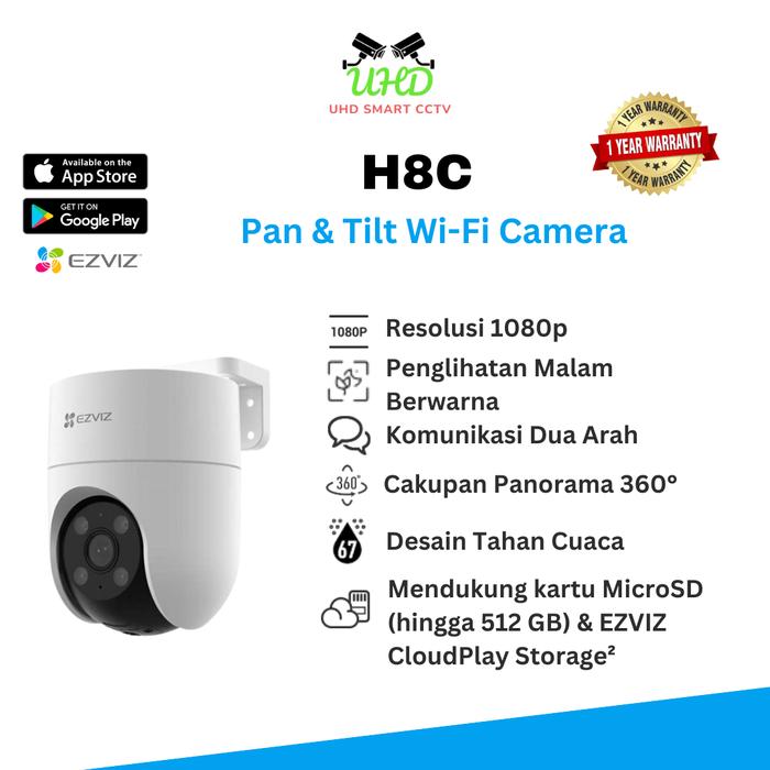 Jual EZVIZ - H8C 2Mp Pan & Tilt Wifi Camera Cctv Outdoor Kamera Cctv ...