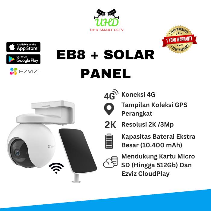 Jual EZVIZ - EB8 4G 2K Smart Home IP Camera Color Night Vision + Solar ...