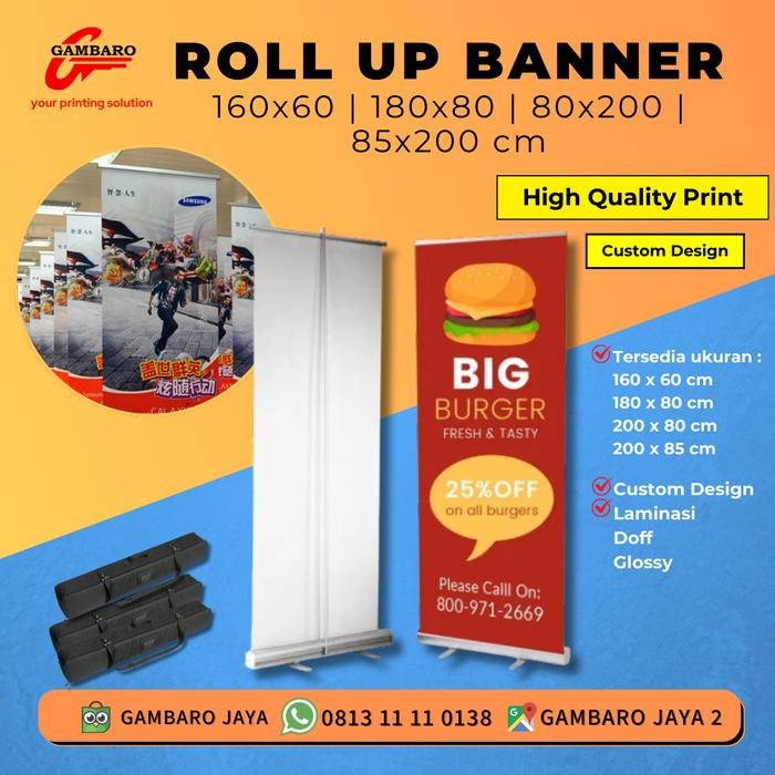 Jual Roll Up banner Standing Banner Albatros Premium 60 x 160cm | 80x200cm - Kota Bekasi ...