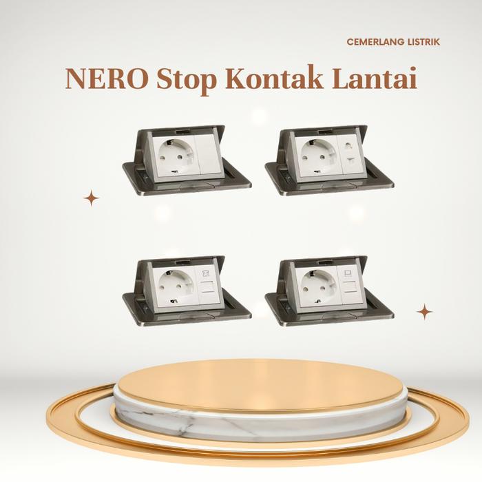 Jual Saklar Lantai NERO Floor Outlet Colokan Stop Kontak Data PC dan ...