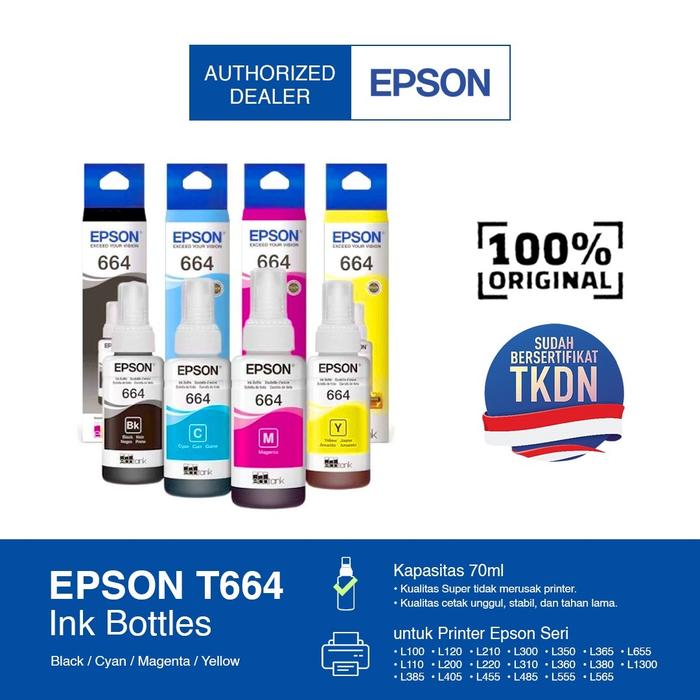 Jual Tinta EPSON Refill T664 Original Printer L120 L210 L310 L360 - Magenta - Jakarta Pusat ...