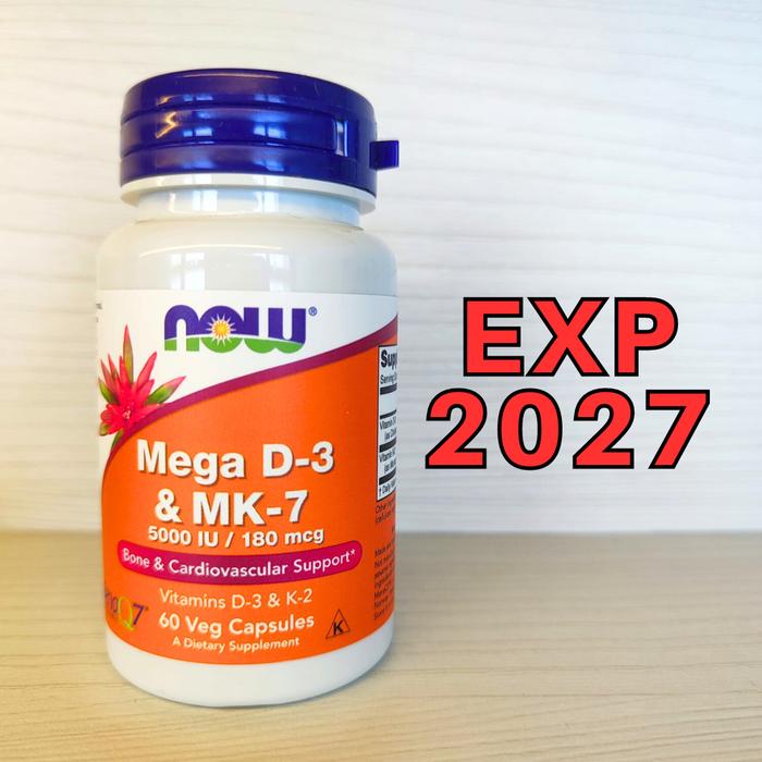 Jual Now Foods Mega D3 5000IU 180mcg K2 MK7 60 VegCaps - Jakarta Utara ...