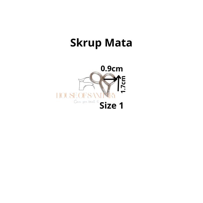 Jual [Harga per 6 Pcs] Skrup Mata Tutup / Skrup Hak / Skrup Pancing ...
