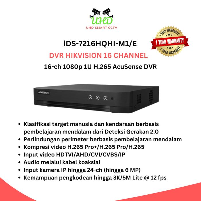 Jual HIKVISION - DVR 16 CHANNEL (iDS-7216HQHI-M1/E) 16-ch 1080p 1U H ...