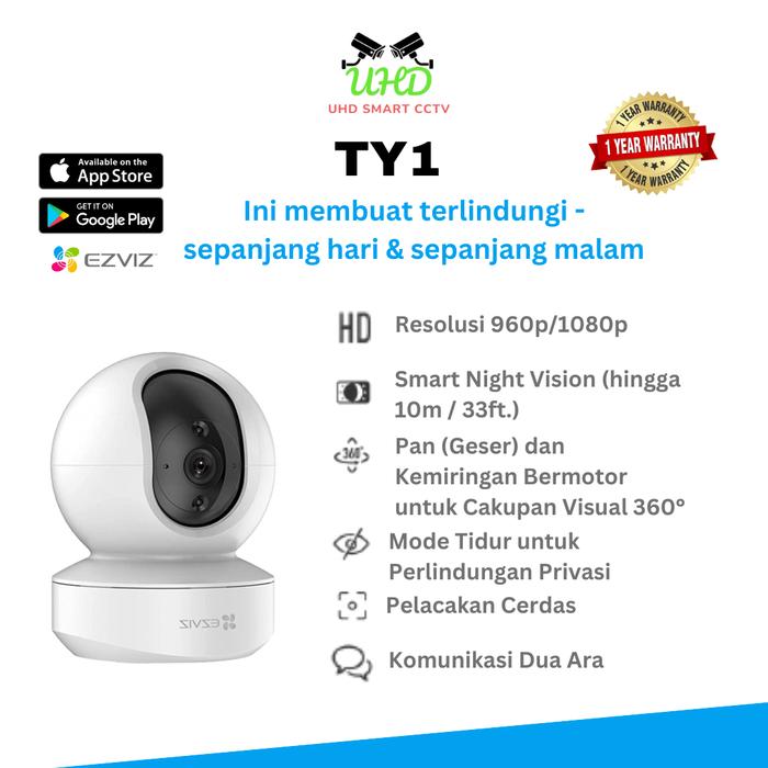 Jual EZVIZ - TY1 2Mp Smart Wifi Pan & Tilt IP Camera Cctv Indoor ...