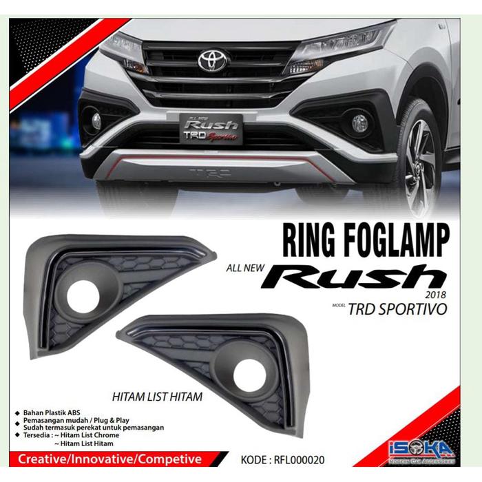 Jual paket Fog Lamp All New Rush Terios Ring Model TRD & Foglamp Lampu ...