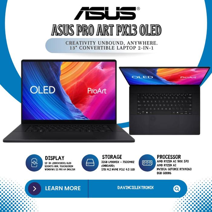 Jual ASUS PROART PX13 OLED HN7306 AMD RYZEN AI 9 HX 370 32GB RAM 1TB ...