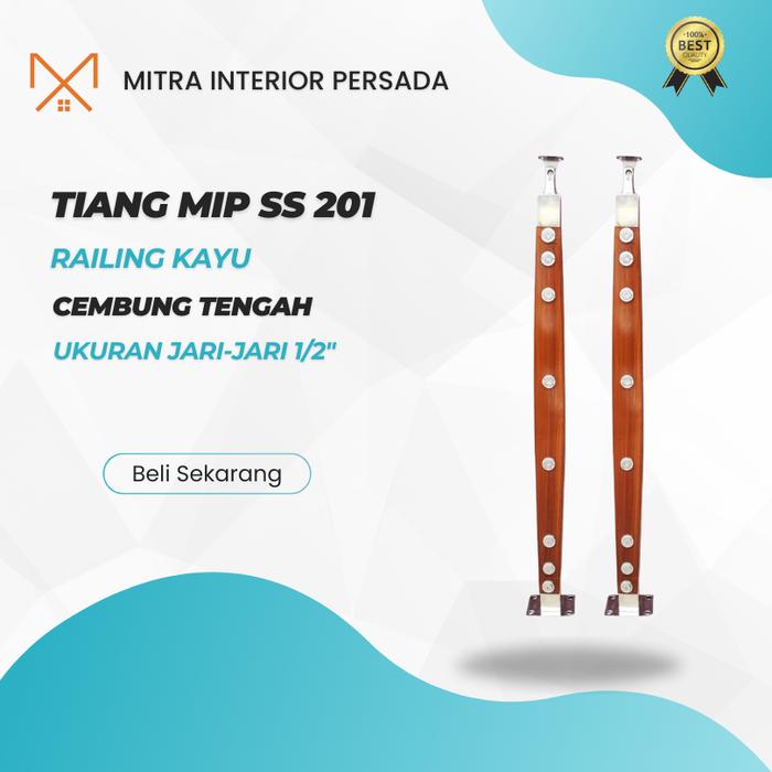 Jual Tiang Railing Tangga Kayu Cembung Tengah/ Tiang Railing Tangga ...