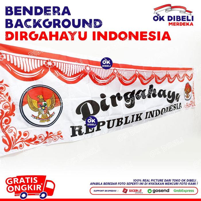Jual Terjangkau - Flag Merah Putih Bendera Backdrop Dirgahayu Republik ...