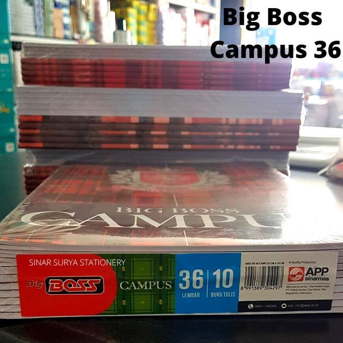 Jual Inps Buku Tulis Big Boss Campus 36 Lembar Isi 10 Buku (Per Pak ...