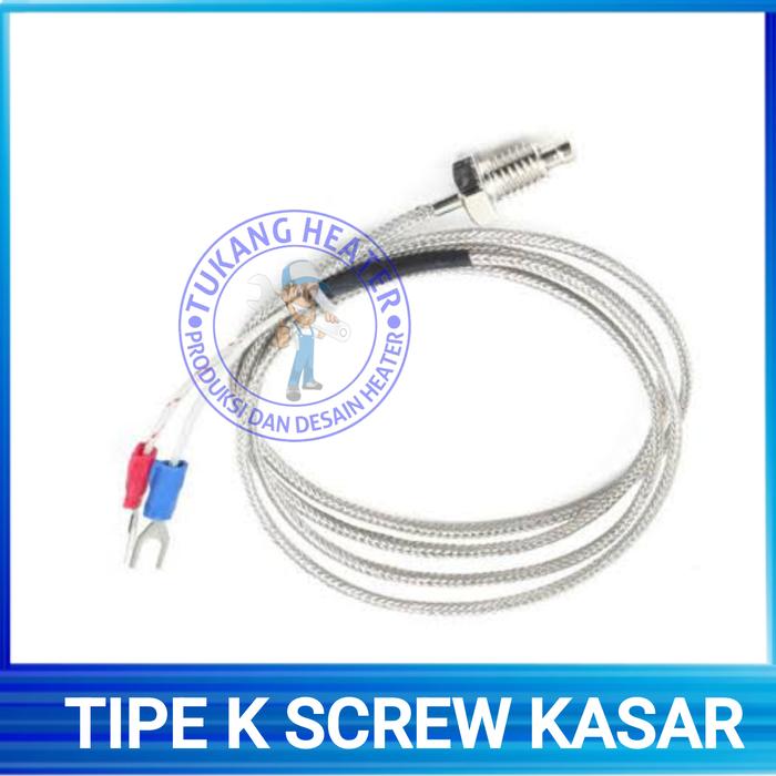 Jual Thermocouple Tipe K Screw 8 mm x 2 Wire x Kabel 2 Meter - Kab ...