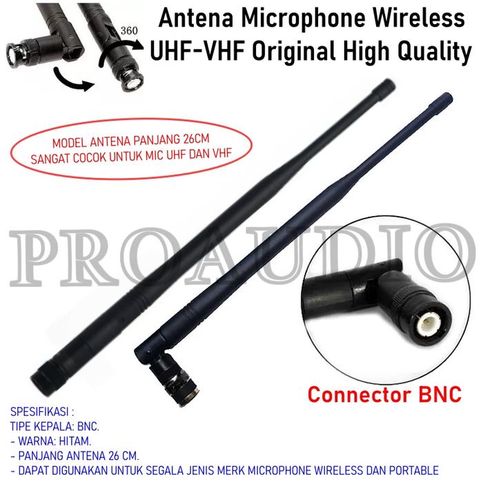 Jual ANTENA MIC WIRELESS UHF VHF UNIVERSAL MHZ FREQUENCY ANTENA ...