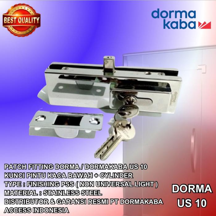 Promo Dorma US 10/US10 Dormakaba Kunci Pintu Kaca Bawah Patch Fitting - Jakarta Timur - Sarana ...