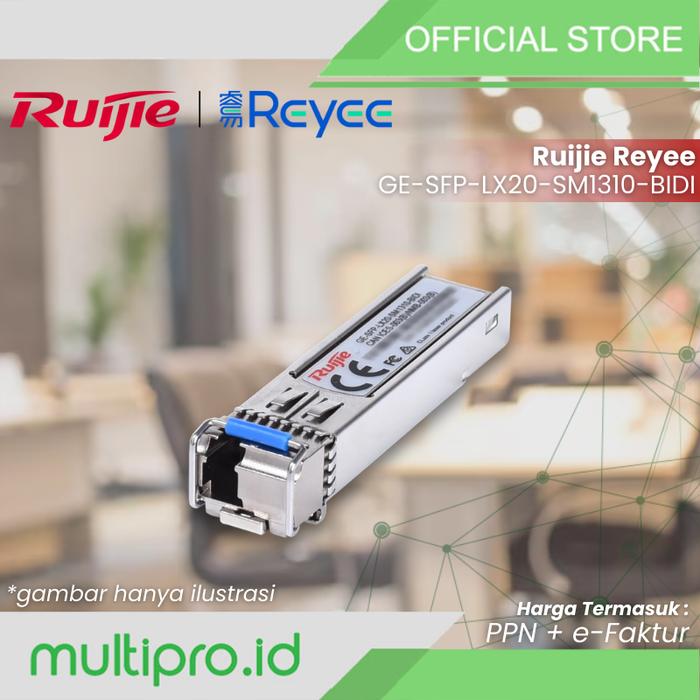 Promo Ruijie GE-SFP-LX20-SM1310-BIDI DDM Simplex LC SMF Transceiver Module Cicil 0% 3x - Jakarta ...