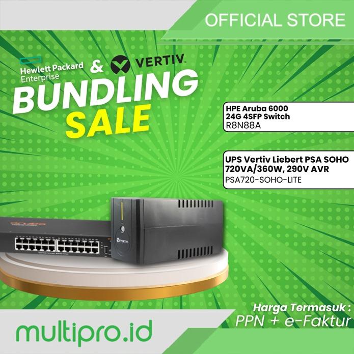 Promo HPE R8N88A Aruba 6000 24G 4SFP Switch + UPS Vertiv Liebert PSA ...