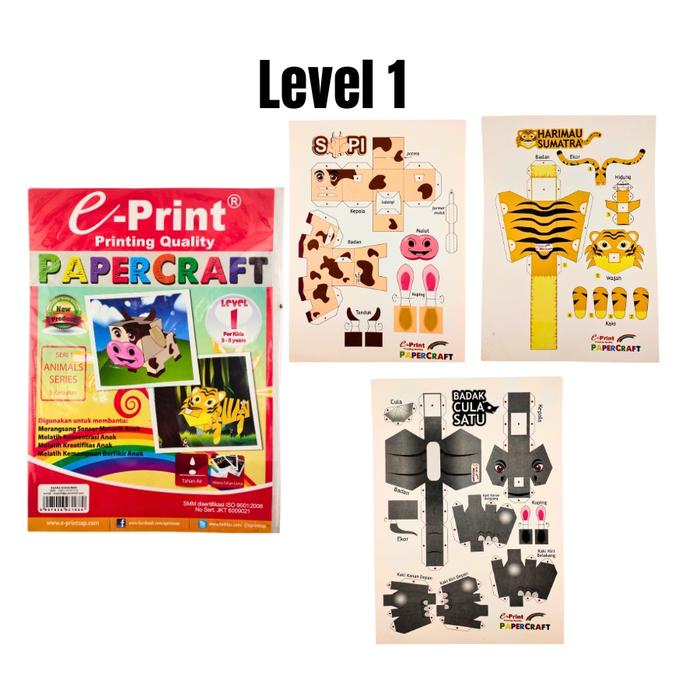 Jual Kertas Papercraft E-Print - Papercraft Level 1 2 3 - Level 1 ...