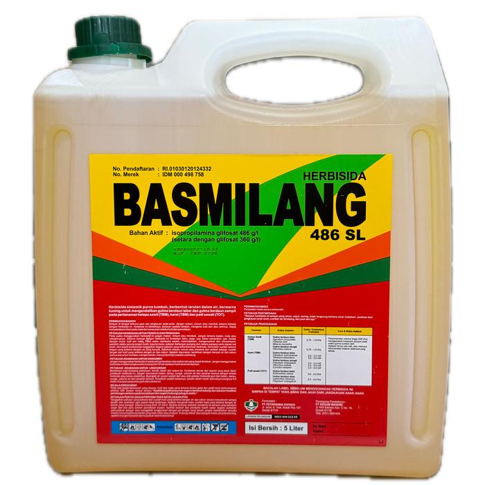 Jual HERBISIDA SISTEMATIK BASMILANG 486 SL 5 LITER/RACUN KUNING GULMA ...