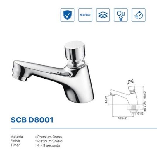 Jual SELF CLOSING BASIN TAP DEKKSON SCB D8001 CP Keran Air Cuci Tangan ...