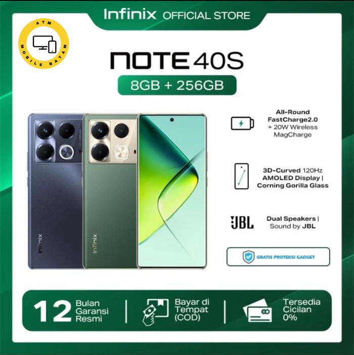 Jual Infinix Note 40S 8/256GB HELIO G99 ULTIMATE 5000mAh 33Watt Layar 3D Curved 120Hz NEW 2024 ...
