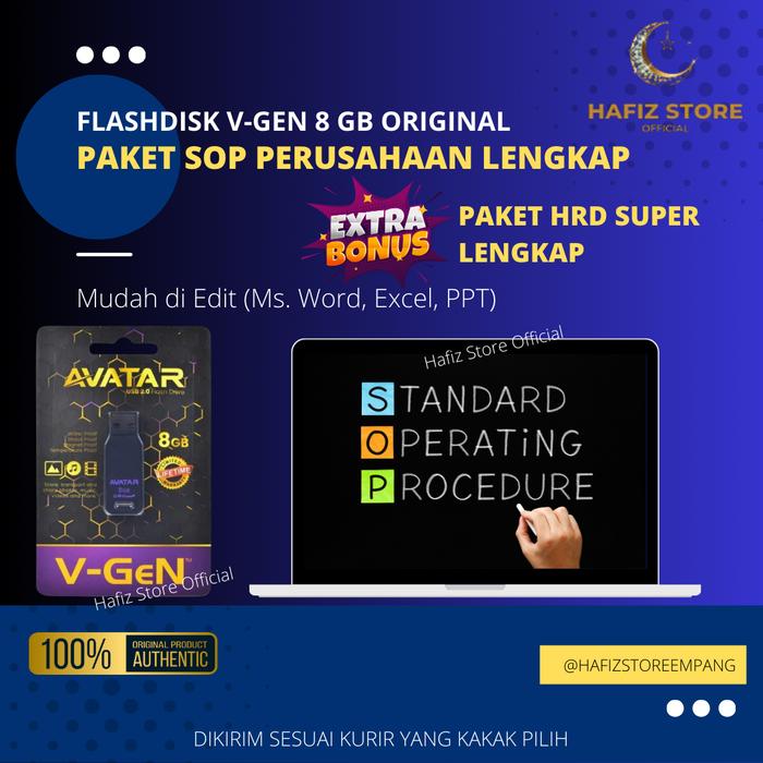 Jual SOP Perusahaan Lengkap & BONUS Paket HRD Lengkap - FLASHDISK V-GEN 8 GB - Kota Bogor ...