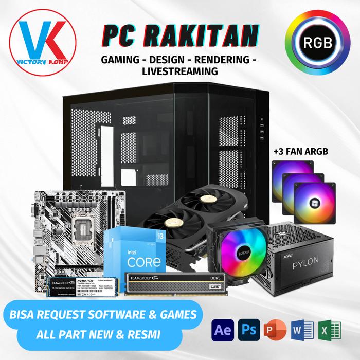 Jual PC Rakitan Intel Core i3 12100F RTX 4060 Ti 16GB VRAM | Gaming LiveStreaming Design Grafis ...