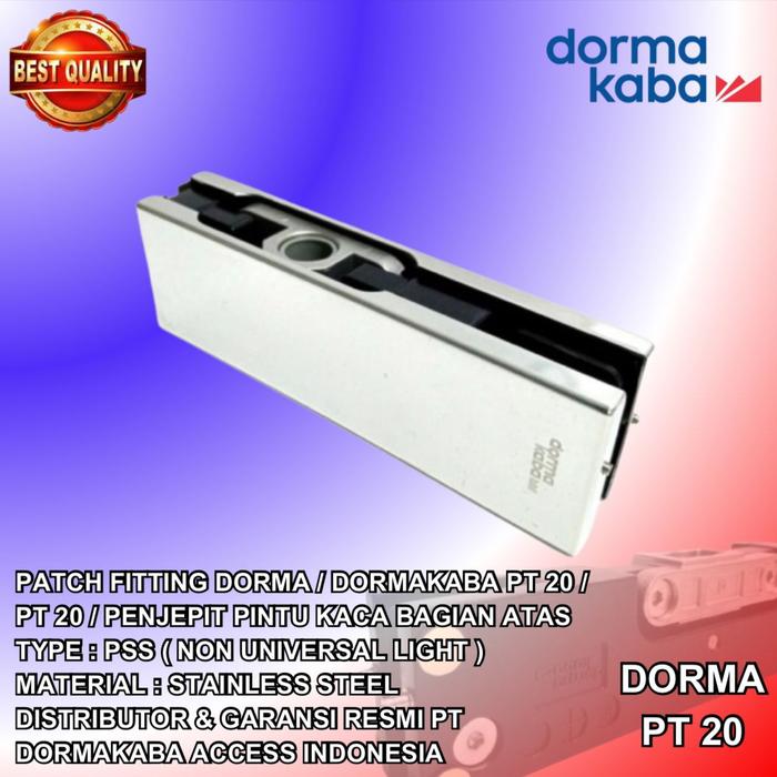 Promo Dorma PT 20/PT20 Dormakaba Penjepit Pintu Kaca Atas Patch Fitting ...