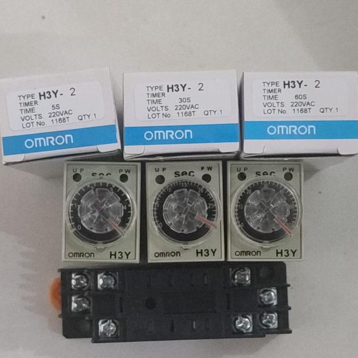 Jual MINI Timer Omron H3Y-2 / H3Y2 Delay Timer Relay 5S 30S 60S + socket - 25s - Jakarta Barat ...