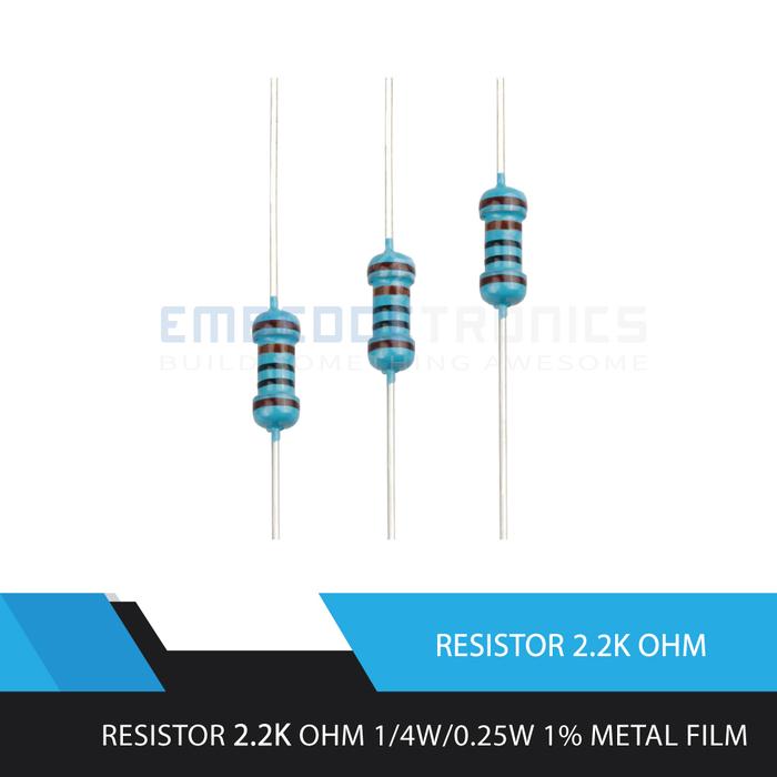 Jual RESISTOR 2.2K OHM 1/4W/0.25W 1% METAL FILM (10 PCS) - Kota Batam - Embedded Electronics ...