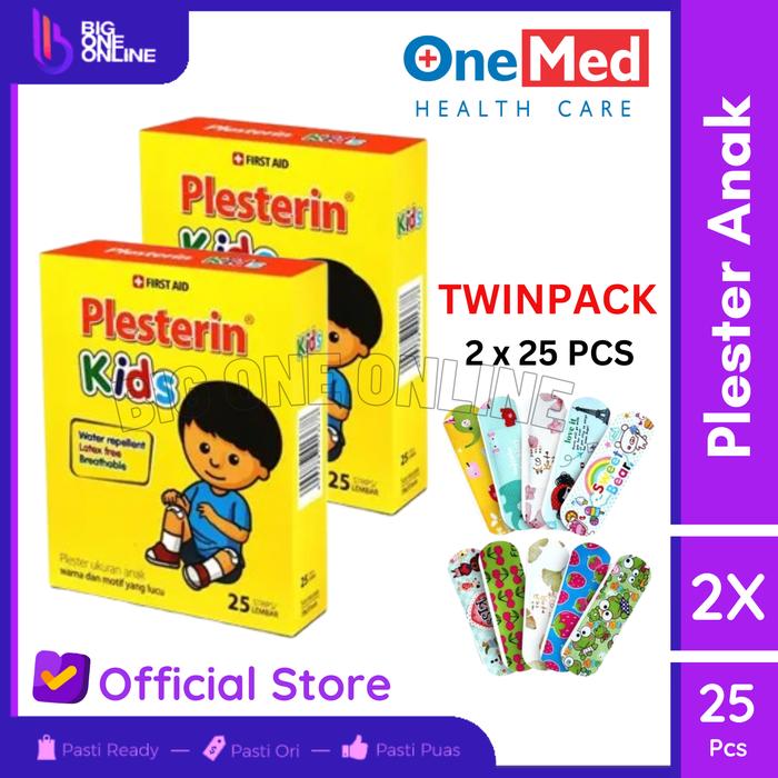 Jual OneMed Plesterin Kids Motif, Plaster Luka Anak Lembut Isi 25 ...
