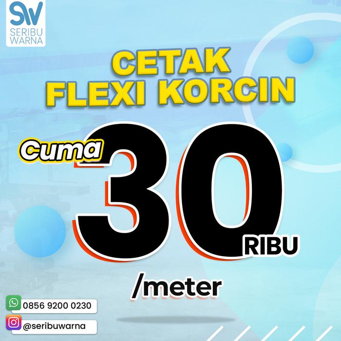 Jual CETAK FLEXY KORCIN 340 ~ 380 Gr // SPANDUK // BANNER // BALIHO ...
