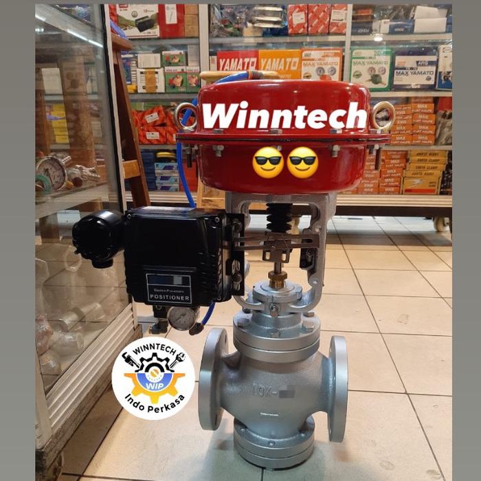 Jual Diaphragm Control Valve Cast Iron Jis 10K 3 inch + Positioner ...