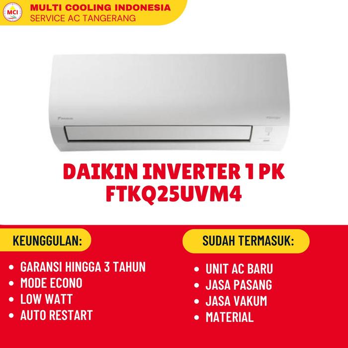 Jual (PAKET KOMPLIT + PASANG) AC DAIKIN THAILAND FTKQ25UVM4 1 PK AC ...