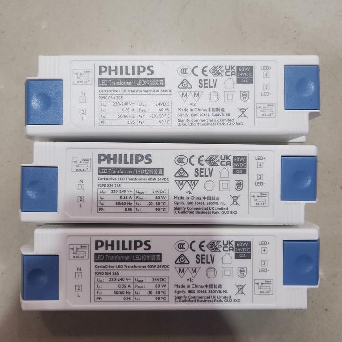 Jual trafo philips led transformer certadrive led transformer 60w 24vdc ...