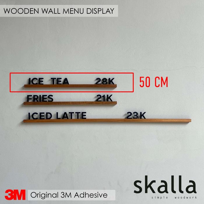 Jual Wooden Wall Menu board papan menu kayu dinding cafe resto hotel ...